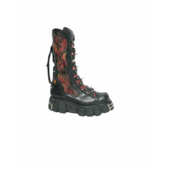 New Rock | Shoes | New New Rock Mens M77 Boots In Blackred | Poshmark